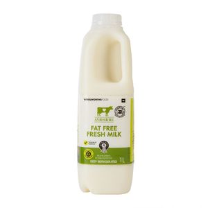 Fresh Fat Free Ayrshire Milk 1 L